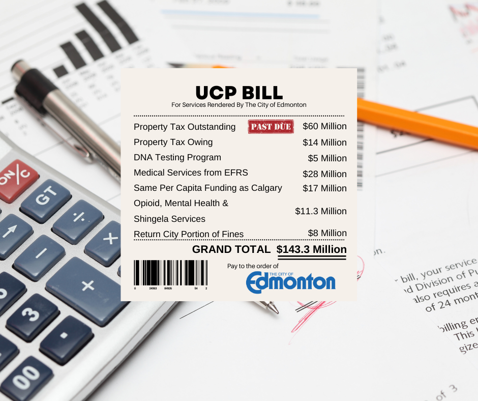 The UCP Needs to Pay their Bills! – Edmonton District Labour Council