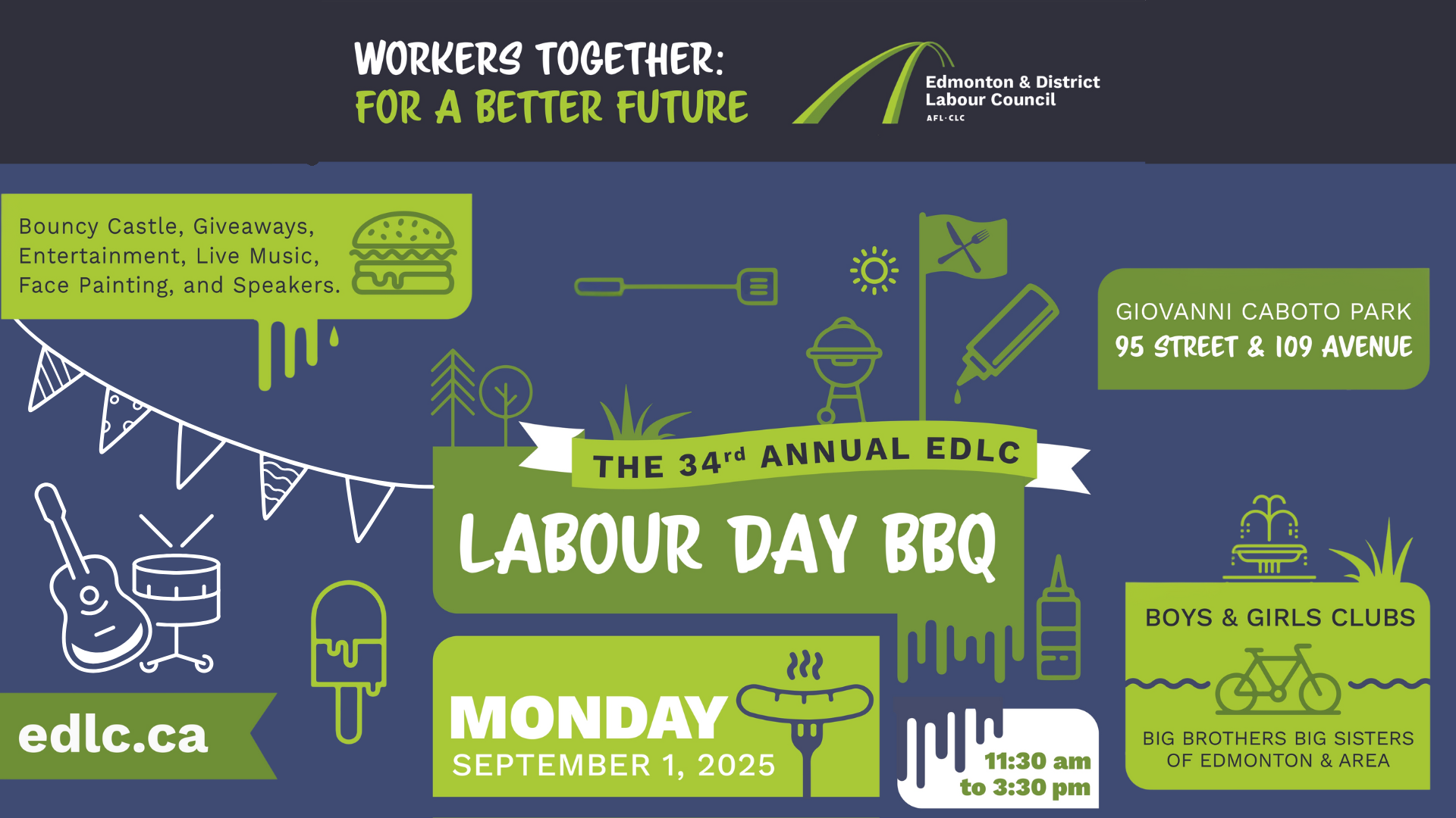 EDLC’s 34th Annual Labour Day BBQ – Edmonton District Labour Council