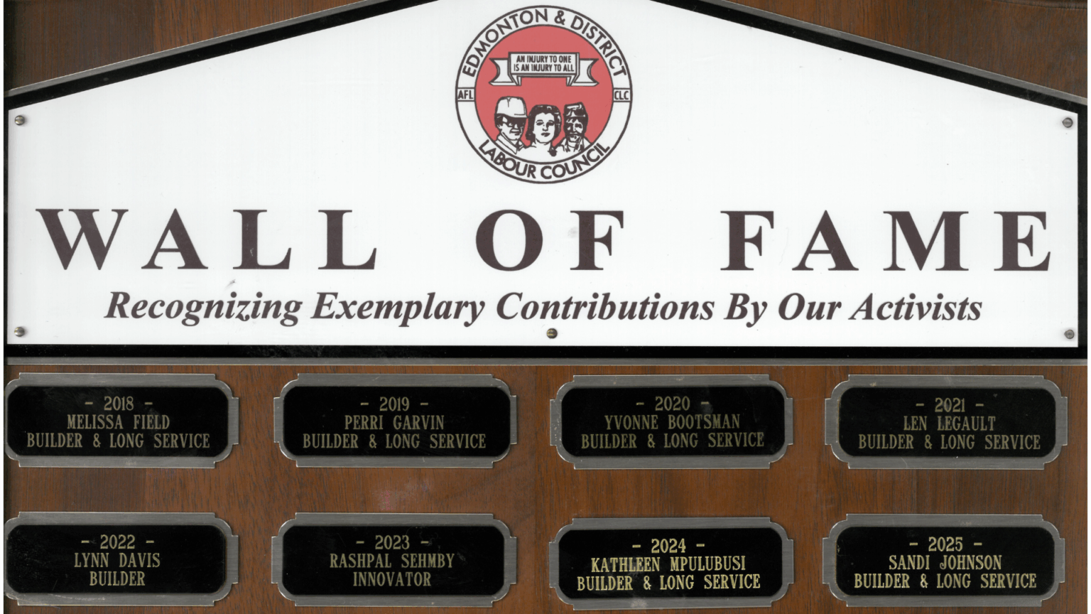 EDLC Wall of Fame Nominations 2026 – Edmonton District Labour Council
